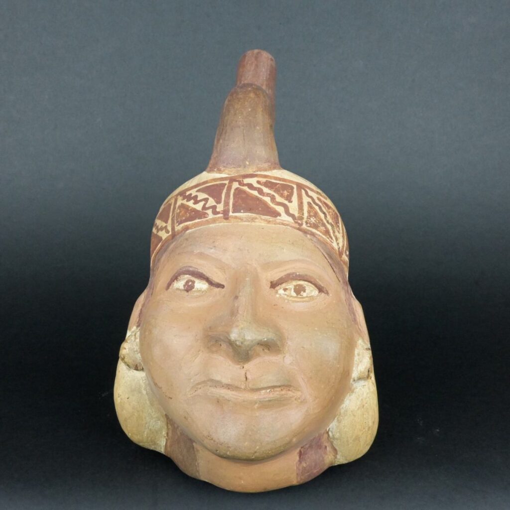 huaco retrato moche de cerámica - Arteanc
